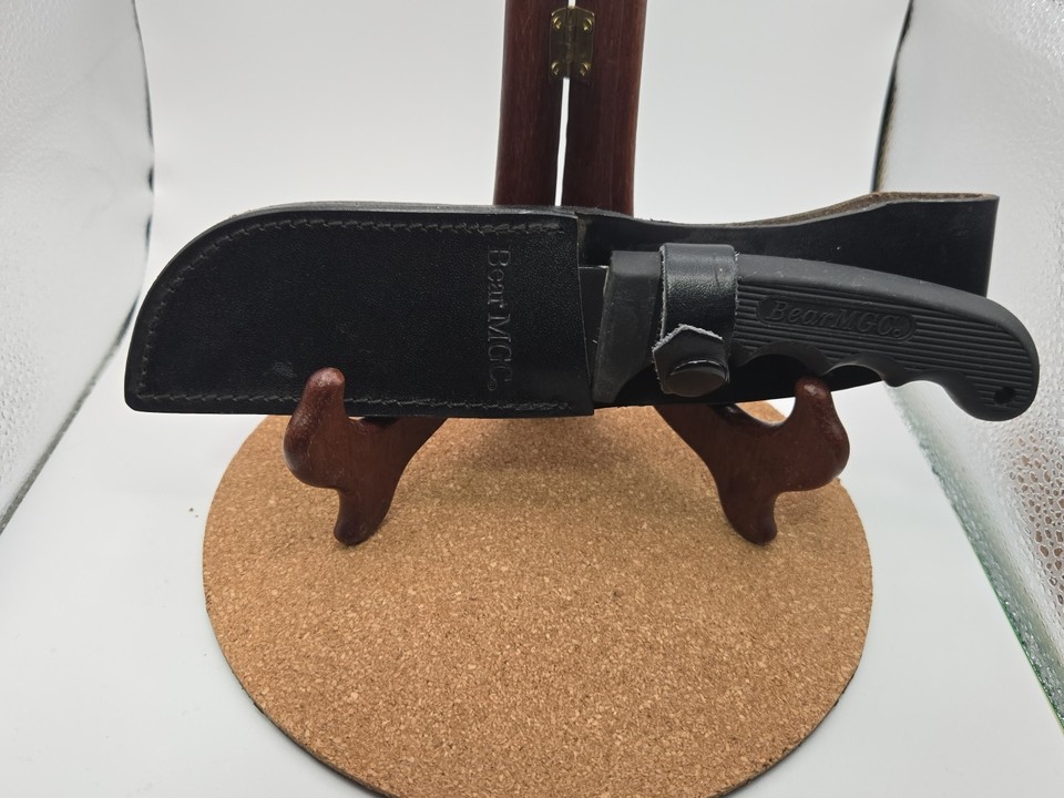 Bear MGC 4” Fixed Blade Hunting Knife W Leather Sheath By Bear MGC USA ...