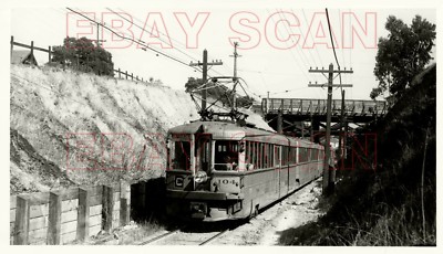 8CC535 RP 1941 KEY SYSTEM RAILWAY #104 PIEDMONT CUT NEARING BROADWAY | eBay