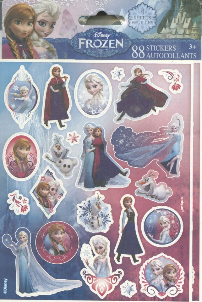 DISNEY FROZEN Elsa Anna Kristoff Olaf Sven Snow Sisters Stickers ...
