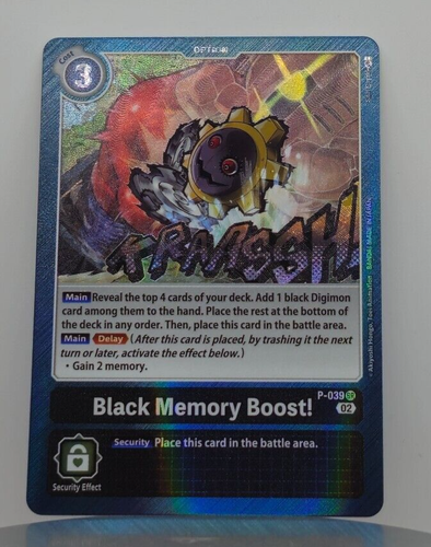 Black Memory Boost! - Resurgence Booster - P-039 - Digimon | eBay