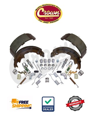 Crown Automotive 4723367MK Brake Shoe Set Master Kit for 90-00 Jeep TJ ...