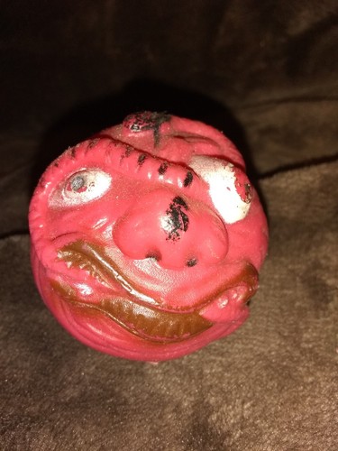 Rare 80s Plastic 2" Mad Ball Weird Ball GRINCH Snake Bootleg kO ...