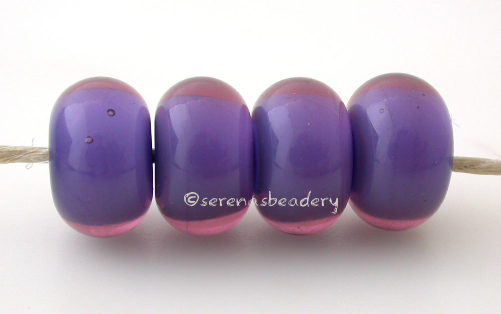 FAIRY FABULOUS - amethyst purple over blue - lampwork glass beads ...