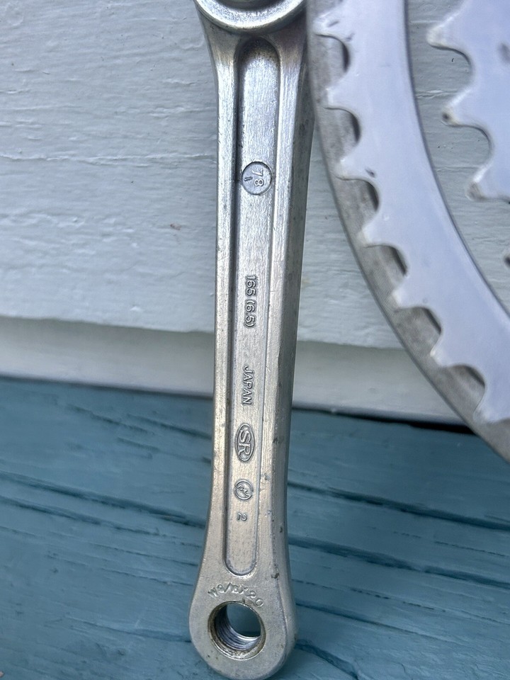 Vintage Raleigh Crankset 165 SR Apex Sakae 1970s Bike Mixte Square ...