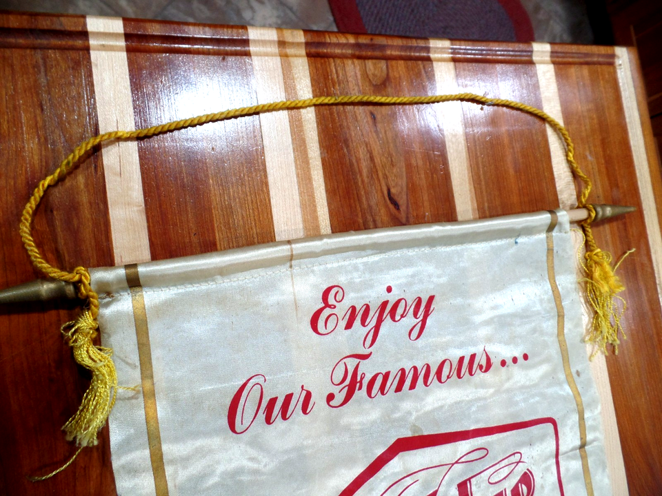 VERY RARE GILT EDGE PREMIUM BEER SILK BANNER BOSCH BRG HOUGHTON ...