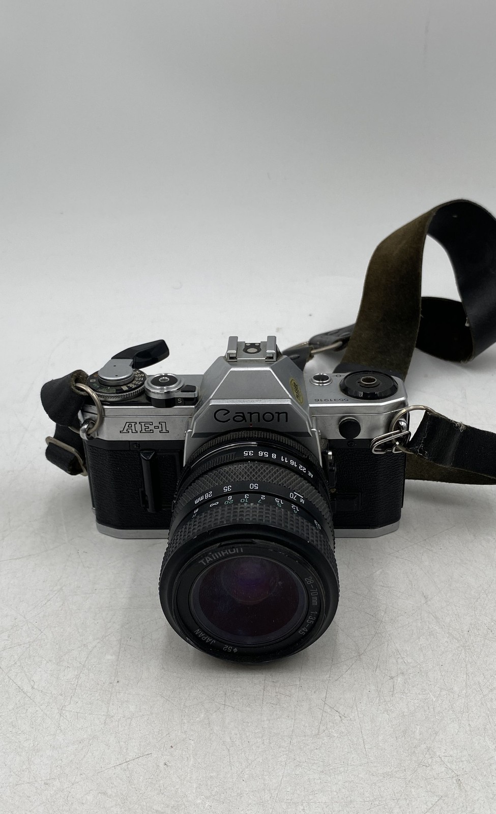 Canon AE-1 Black Silver Manual Focus 35mm SLR Film Camera With Strap | eBay