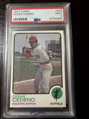 1973 Topps #290 Cesar Cedeno PSA 9 Houston Astros | eBay