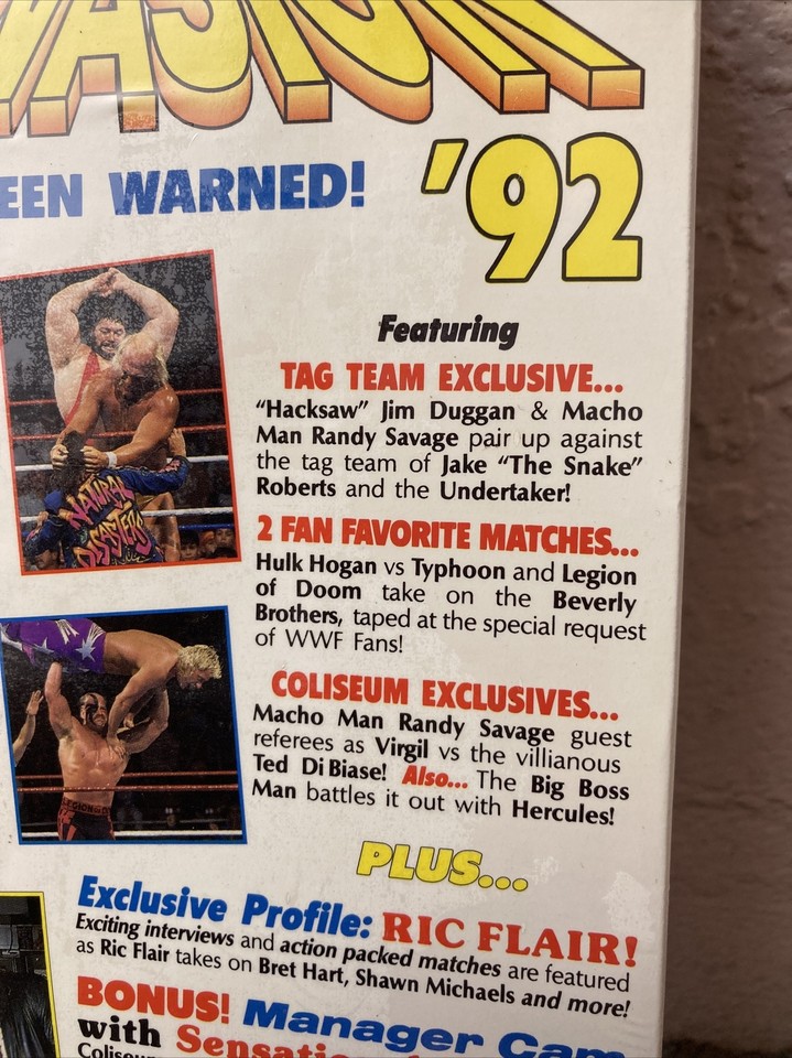 WWF Invasion 92 VHS 1992 Ric Flair vs Bret Hart Coliseum SEALED NEW ...