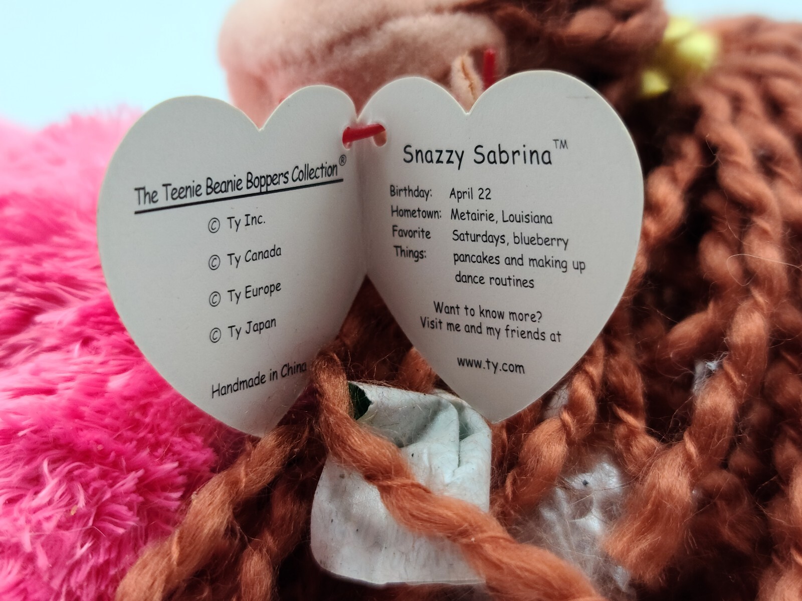 Ty Snazzy Sabrina Bendable Doll (8") Teenie Beanie Bopper 2002 Boys ...