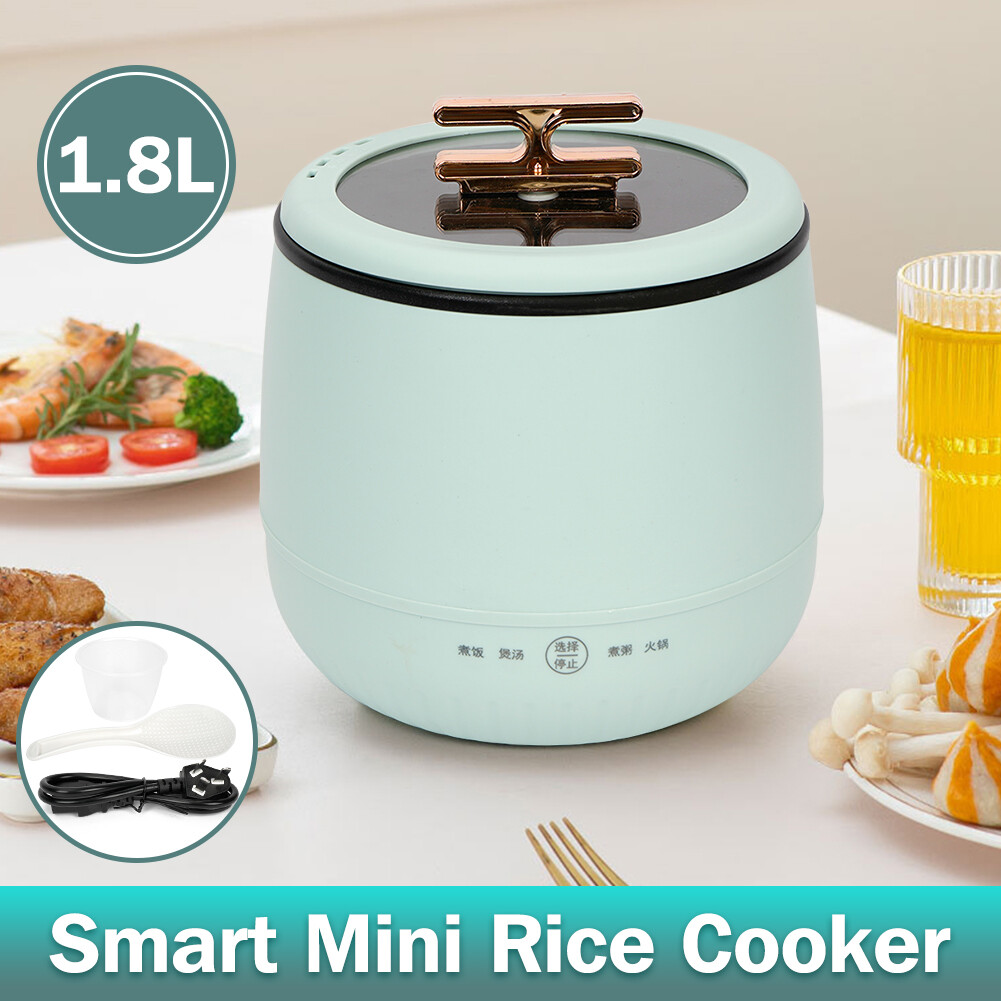 1.8L Electric Mini Rice Cooker Portable Steamer Soup Cooking Stew Pot 1 ...