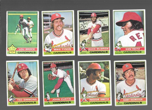 1976 TOPPS MLB BASEBALL ST. LOUIS CARDINALS TEAM LOT OF 22,NO DOUBLES ...