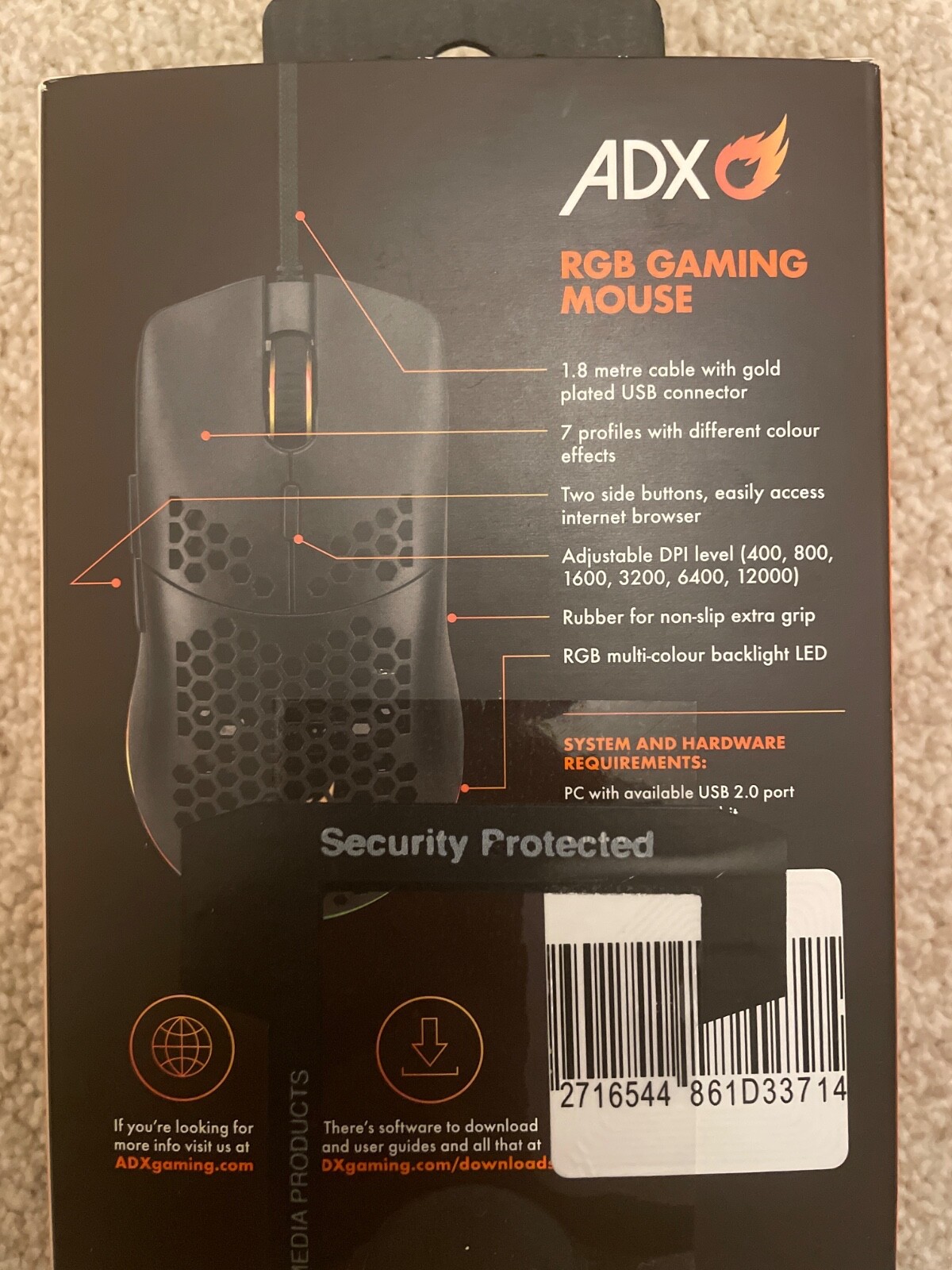 Gaming black honeycomb | adx firepower M06 | unopened | RGB | eBay UK