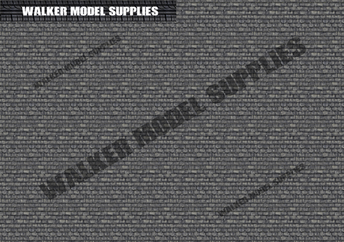 1:35 scale (3xA4) building Roof Tiles - Peel and Apply sticker/military ...