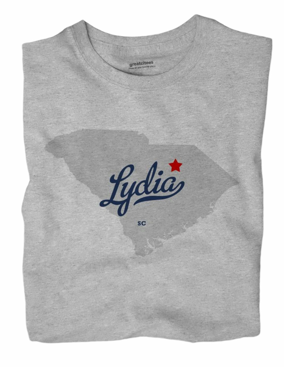 Lydia South Carolina SC T-Shirt MAP | eBay