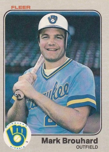 #28 Mark Brouhard - Milwaukee Brewers - 1983 Fleer Baseball | eBay