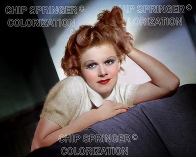 JEAN HARLOW 1936 POSING ON PURPLE SOFA BEAUTIFUL COLOR PHOTO BY CHIP ...