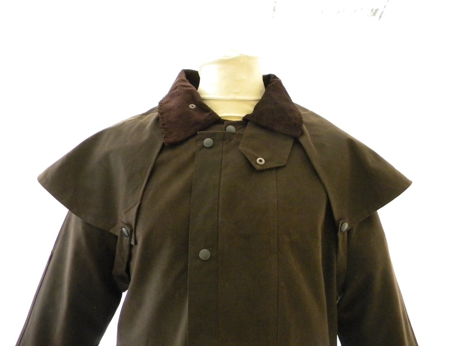 Made in England New Long Wax Cotton Stockmans Jacket Coat Brown XS ...