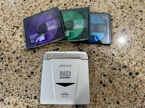 Sony MD Minidisc Walkman MZ-E33 Player Tested Working + 3 Discs | eBay