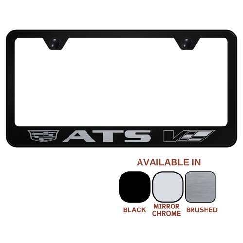 Cadillac ATS-V Laser Etched Logo Standard License Plate Frame Official ...