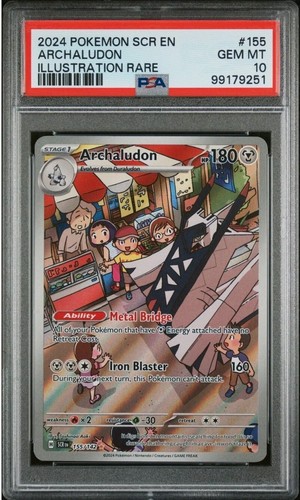 2024 POKEMON SCR EN-STELLAR CROWN ILLUSTRATION RARE #155 ARCHALUDON PSA ...