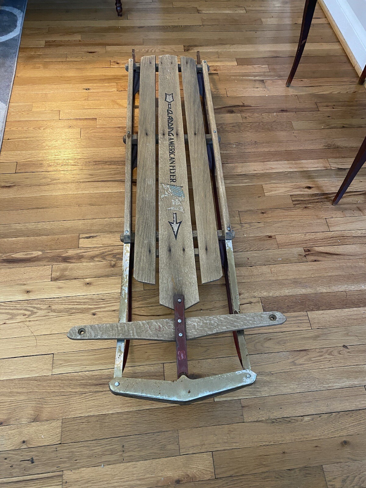 vintage wooden gladding american flyer snow sled model 960 | eBay