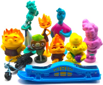 ELEMENTAL Figure Play Set DISNEY PIXAR PVC TOY Wade EMBER Bernie CINDER ...