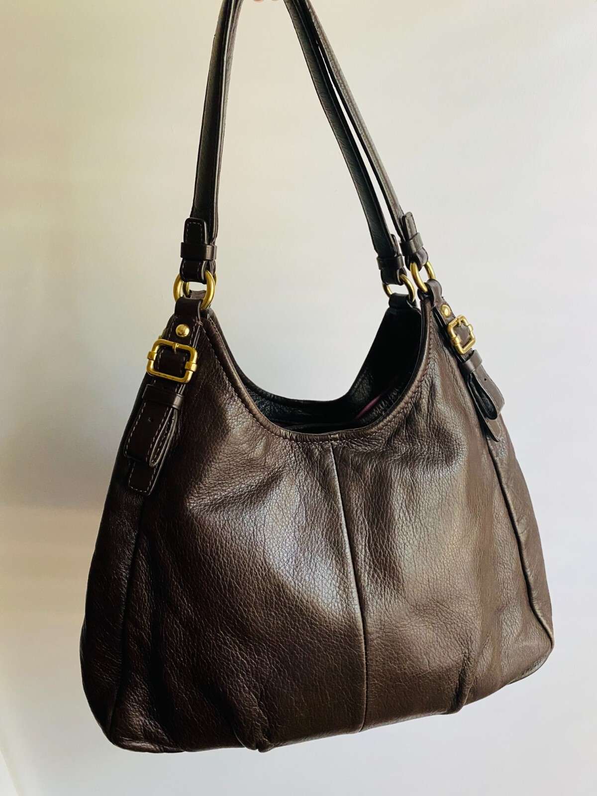 Coach brown leather shoulder purse - Gem