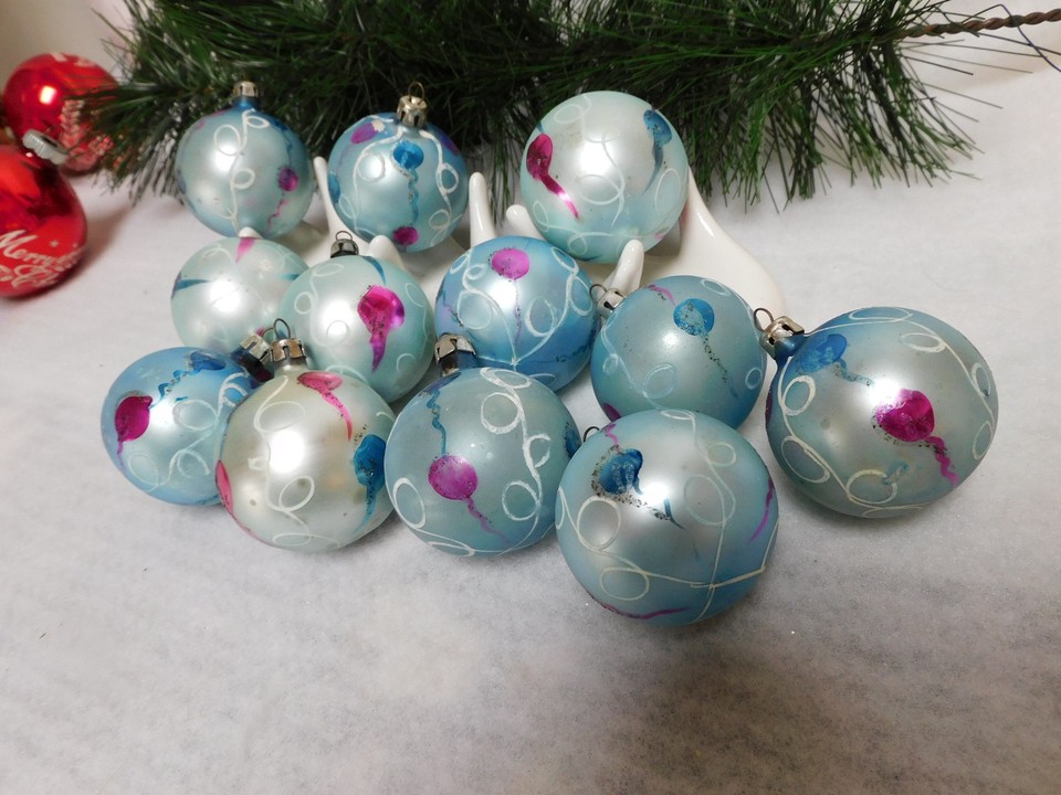 Vintage Christmas Ornaments Poland Blue Balloon Ornaments Fantasia ...