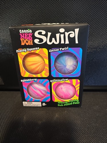 NeeDoh Teenie Swirl 4-pack, Nee Doh Mini Squishy Stress Balls, Set Of ...