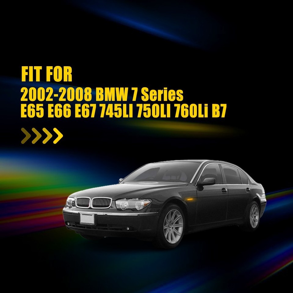 Sequential LED Side Lights Amber Fit BMW E65 E66 E67 745LI 750LI 760Li ...