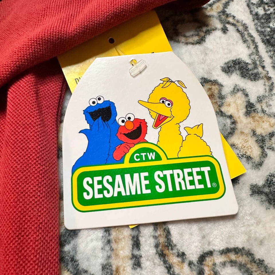 NWT Vintage Sesame Street Henley Shirt 4T Boys CTW Kmart 90s Elmo Big ...