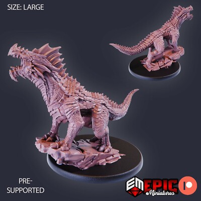 Red Guard Drake Dragon B Epic Miniatures RPG D&D Pathfinder 3D Print | eBay