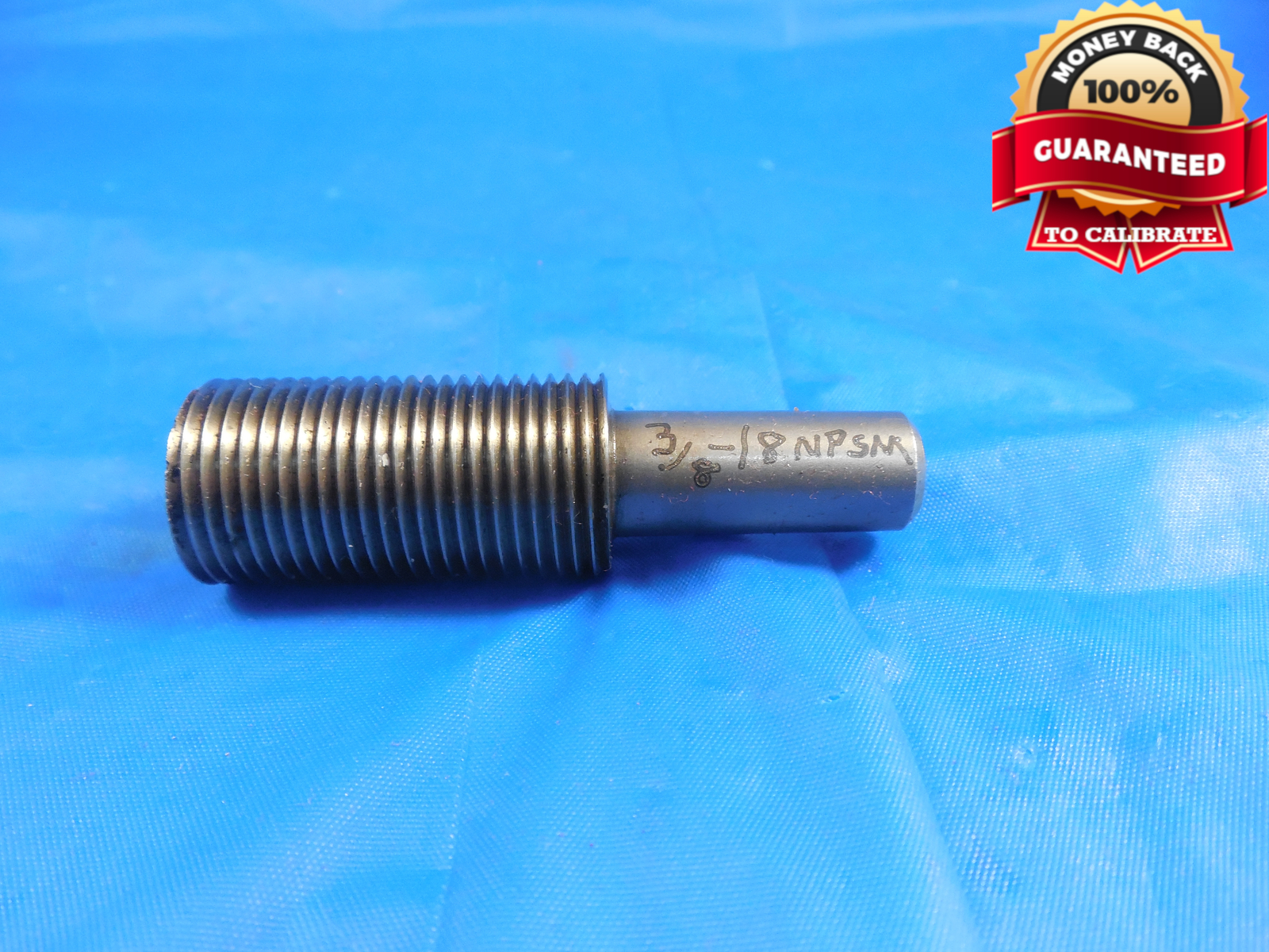 3/8 18 NPSM PIPE THREAD PLUG GAGE .375 GO ONLY P.D .6256 3/8-18 ...