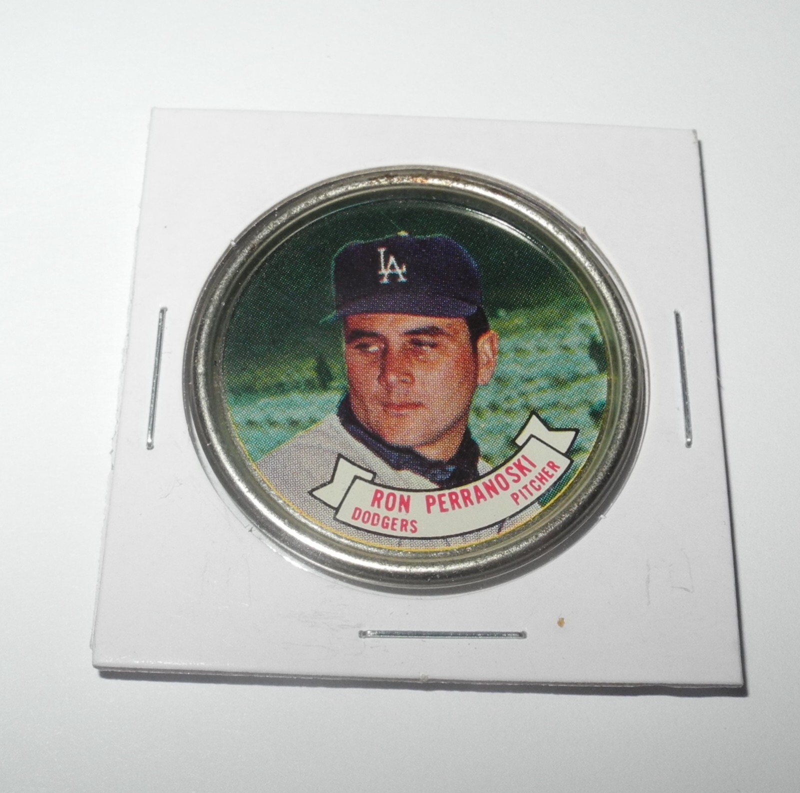 1964 Topps Baseball Coin Pin #64 Ron Perranoski Los Angeles Dodgers ...