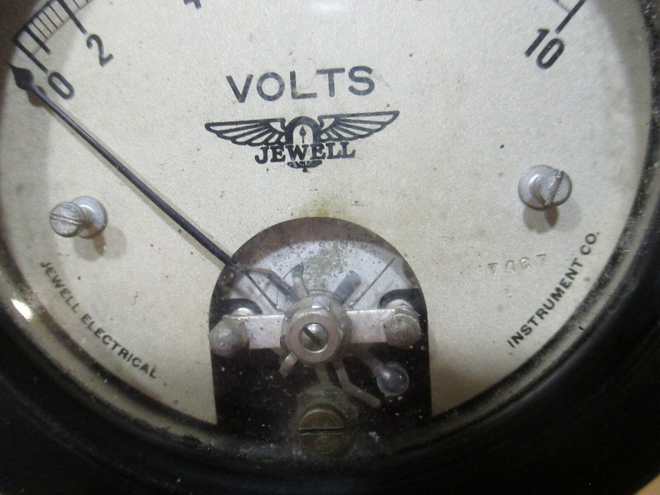 Bakelite Jewell 0-10 Volts AC Panel Meter Pattern 78 w/hardware TESTED ...