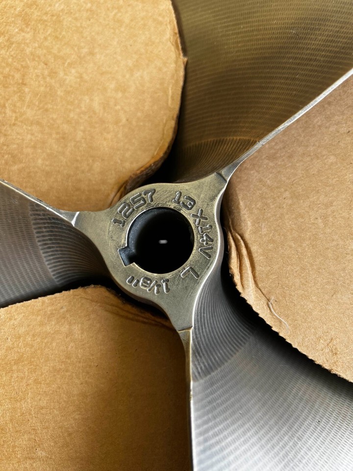 Acme 13 x 14 Inboard Propeller Left Hand Nibral Cupped 1 1/8" Bore 3 ...
