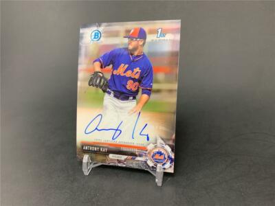 2017 BOWMAN CHROME BASEBALL ANTHONY KAY CPA-AK PROSPECT AUTO NEW YORK ...
