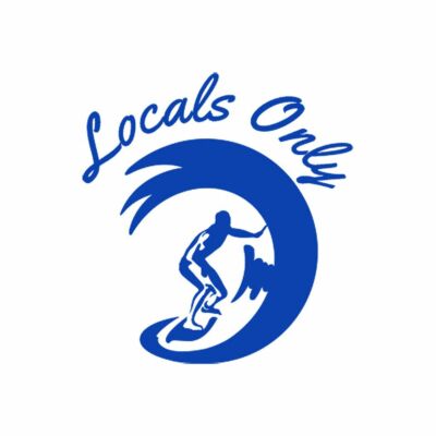 LOCALS ONLY SURF RIDER Decal Sticker | eBay