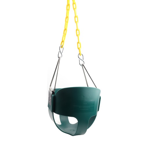 High-Back Half Bucket Toddler Swing - Coated Swing Chains, Fully ...