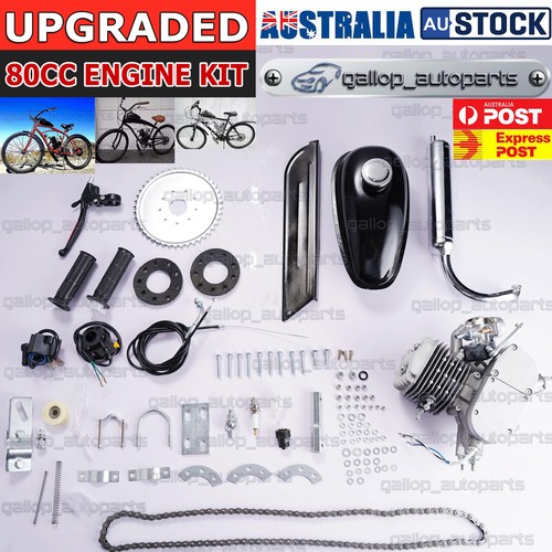80cc Bicycle Motorised Engine Kit Motorized Push Bike Petrol Gas 2 ...