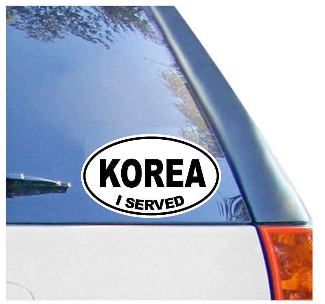 I Served Sticker Vinyl Decal Veteran War OVAL Window Decal KOREA | eBay
