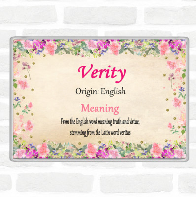 Verity Name Meaning Jumbo Fridge Magnet Floral | eBay UK