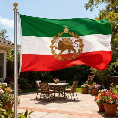 Persia Iran Lion Sleeved Flag Persian Iranian Flag-Shah W E 2026 N E7R5 ...