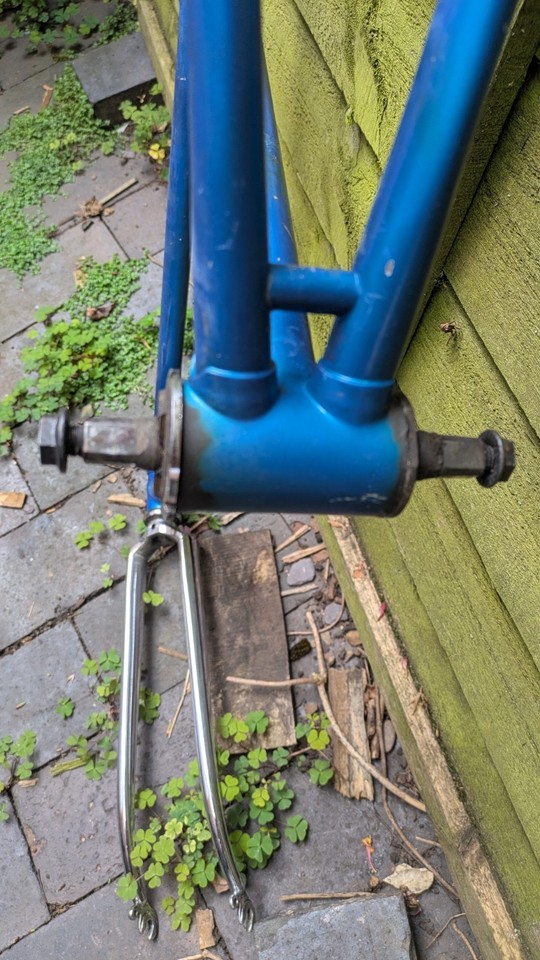 Vintage/retro small Woodrup road bike frame and forks, 531? Will post ...