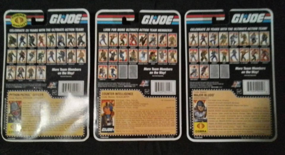 G.I. JOE Lot of 3 Action Figures Major Blood Scarlett Python Officer ...