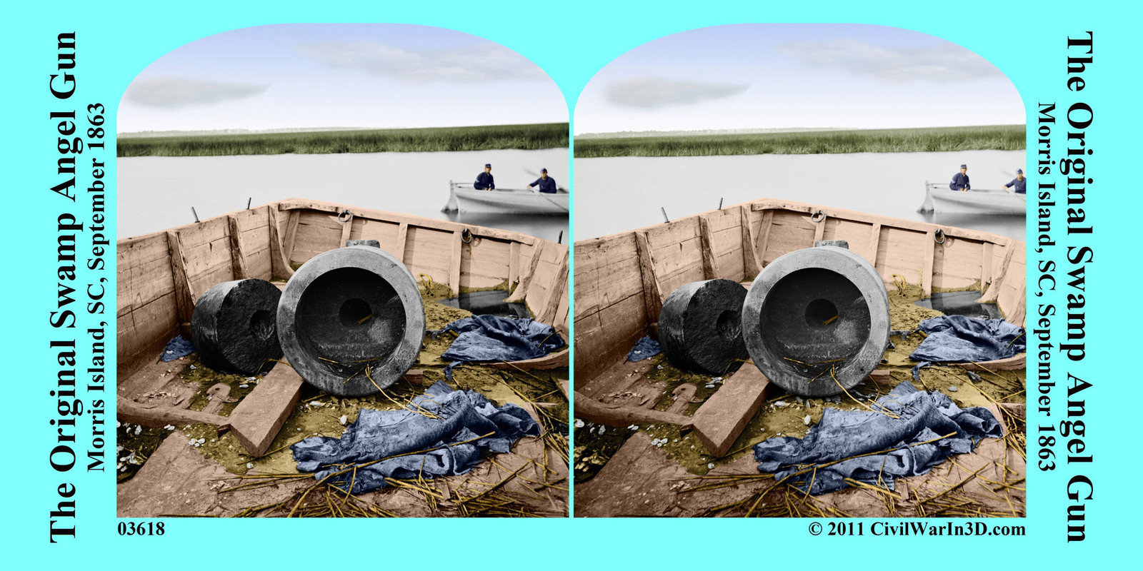 Swamp Angel Gun Artillery Charleston Civil War SV Stereoview Stereocard ...