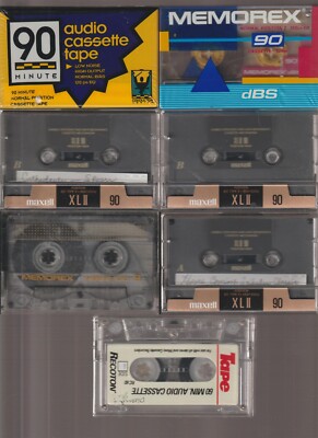 Lot of 7 Cassette Tapes, Sold as Blanks, Maxell XL II, 2 are NEW | eBay
