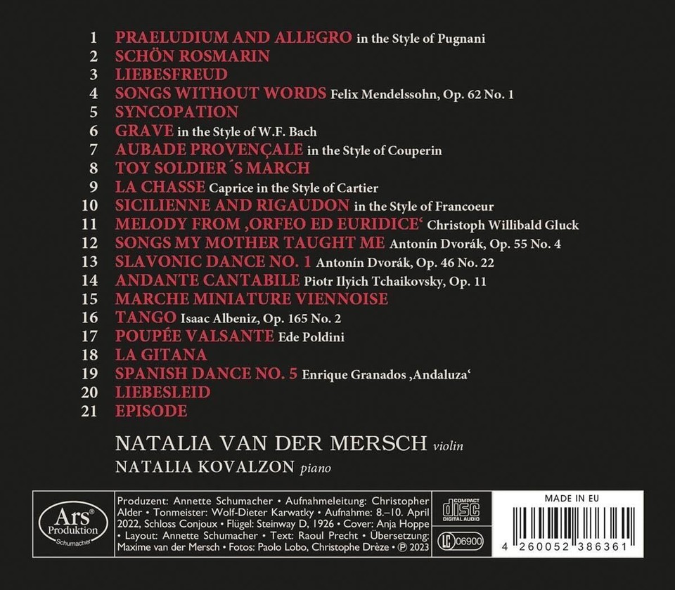 Natalia van der Natalia Van Der Mersch/Natalia Kovalzon: My Kre (CD ...