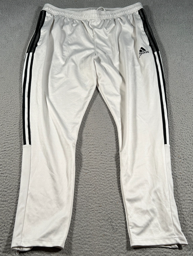 Adidas Track Pants Women 2XL White Tapered Primegreen Scally Joggers ...