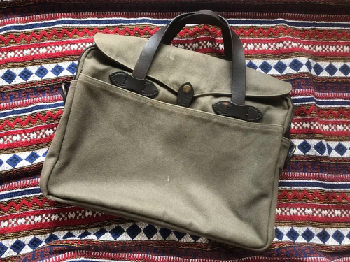 FILSON Rugged Twill Original Briefcase Navy USA Work Bag Heritage Tough ...